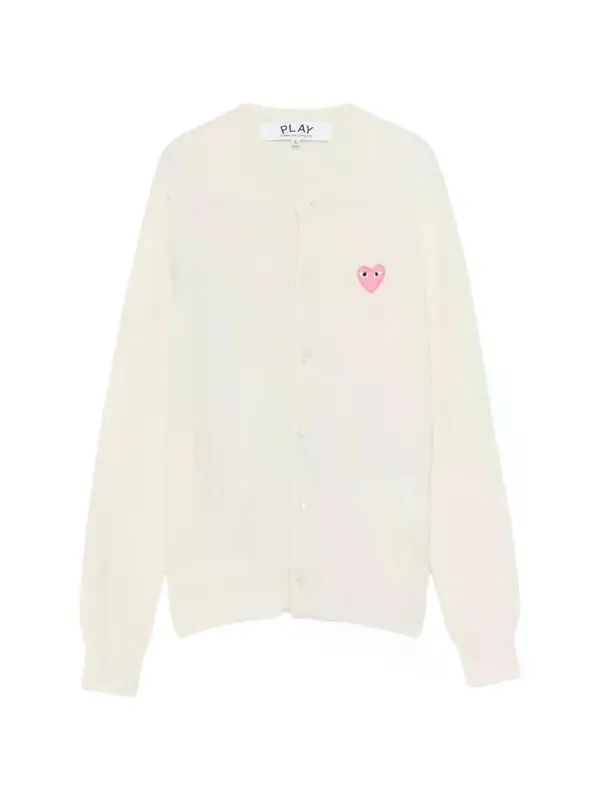 Play Comme Des Garcon Heart-patch Cardigan