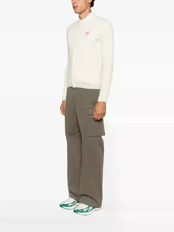 Play Comme Des Garcon Heart-patch Cardigan