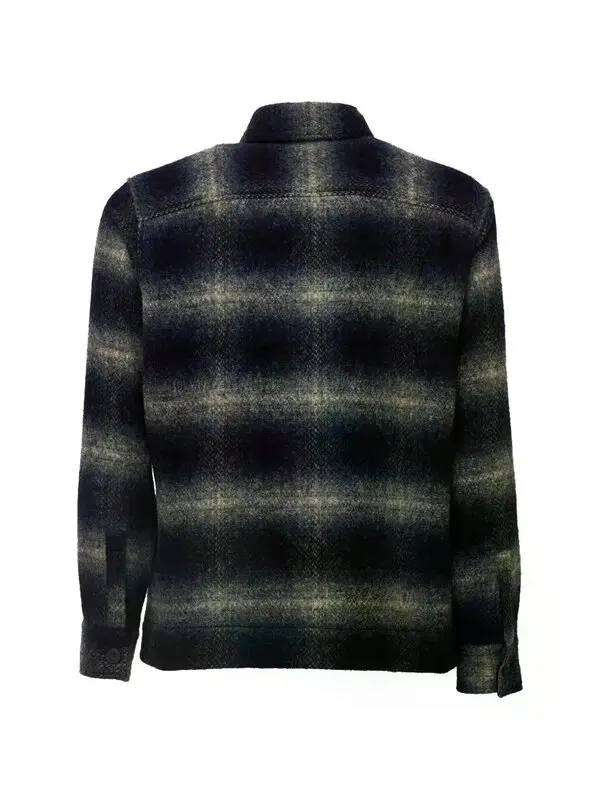 XACUS Moon Astrakan-effect Wool Shirt - Blue