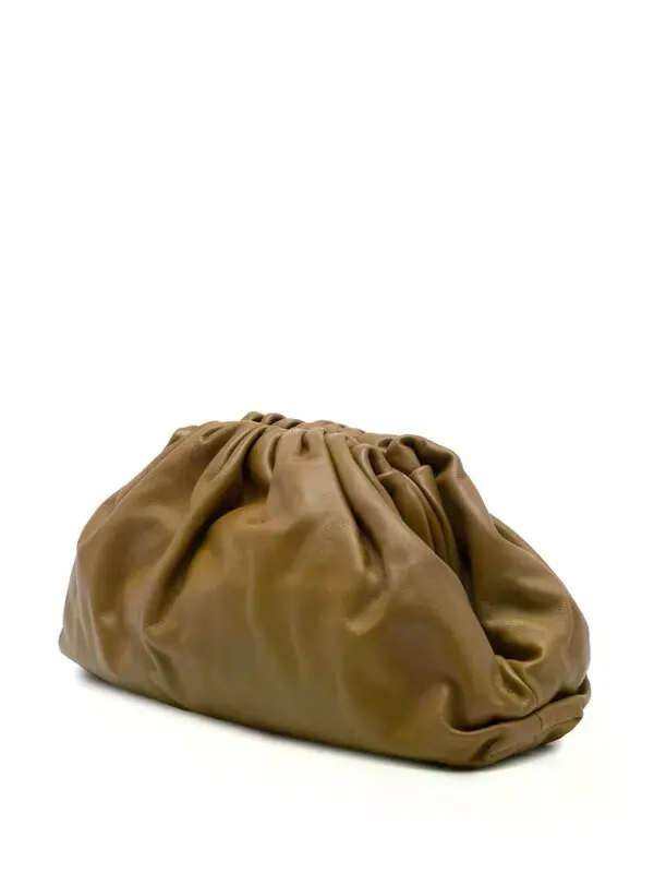 Bottega Veneta 2012-2026 Lambskin The Pouch Clutch Bag - Brown