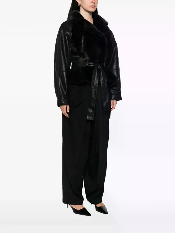 VALENTINI 1972 Faux-fur Belted Jacket