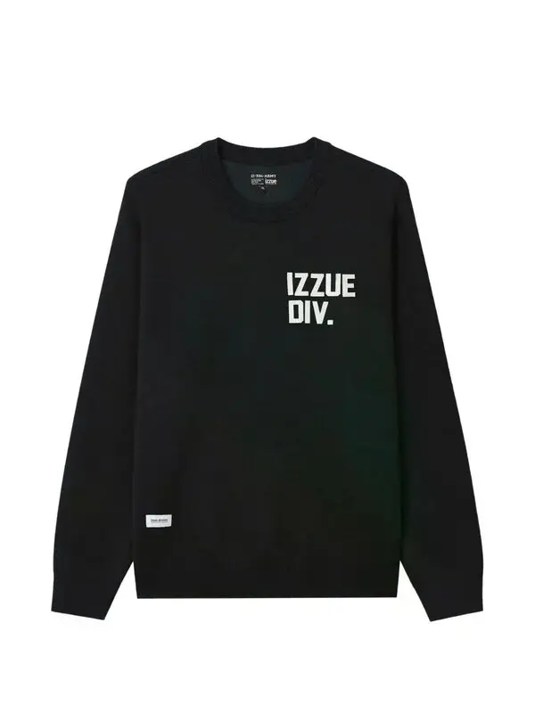 Izzue Logo-intarsia Sweatshirt - Black
