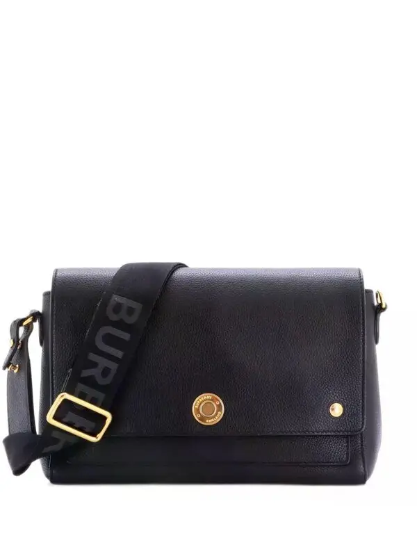 Burberry Note Leather Medium Crossbody Bag