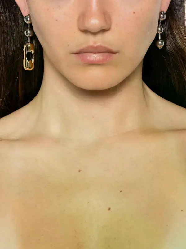 MAISON MARGIELA Beaded Asymmetric Earrings