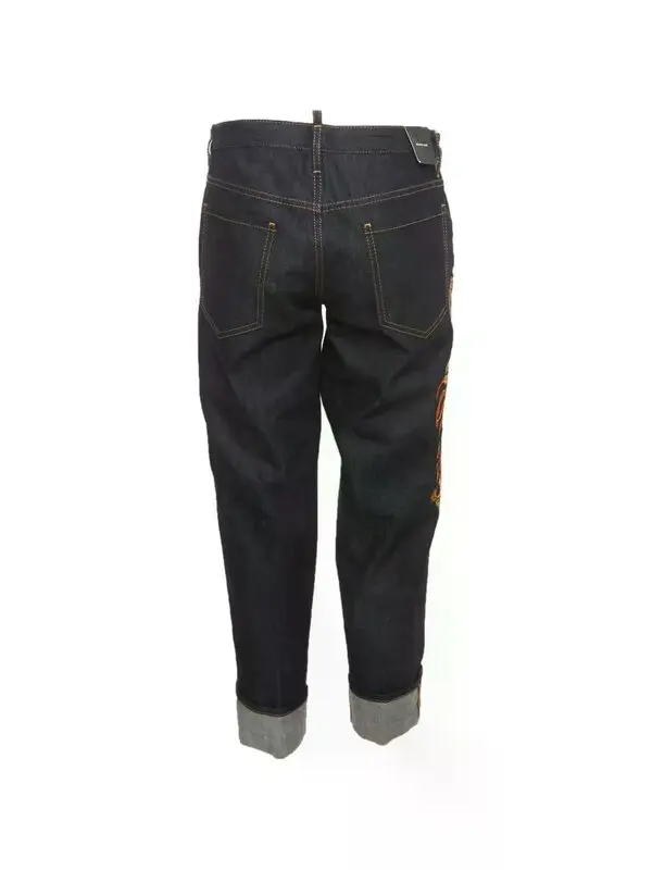 Dsquared2 Tiger-embroidered Hockney Jeans
