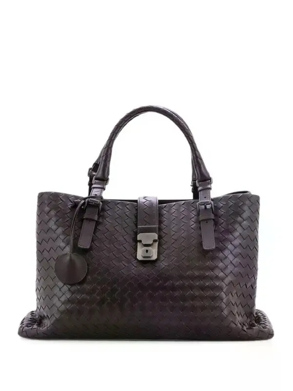 Bottega Veneta Roma Bag Intrecciato Nappa Medium Tote Bag - Brown