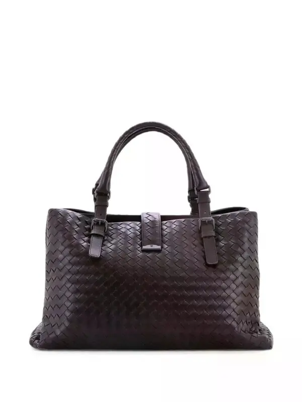 Bottega Veneta Roma Bag Intrecciato Nappa Medium Tote Bag - Brown