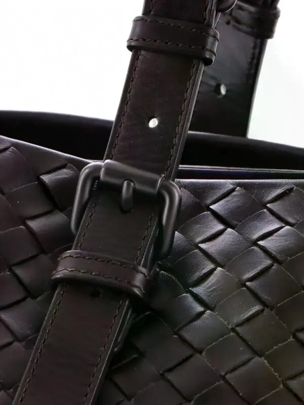 Bottega Veneta Roma Bag Intrecciato Nappa Medium Tote Bag - Brown