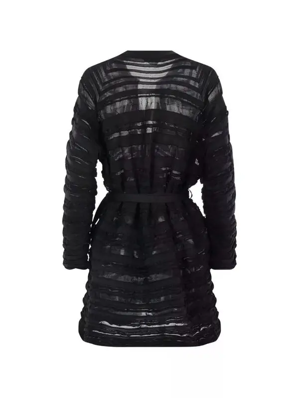CFCL Lurex-knit Belted Cardigan - Black