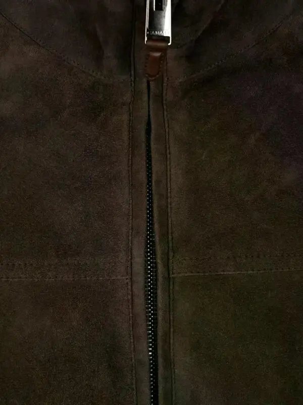 Canali High-neck Suede Jacket
