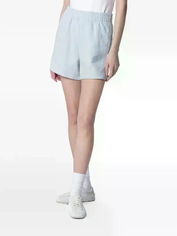 ANINE BING Kam Monogram-embroidered Shorts