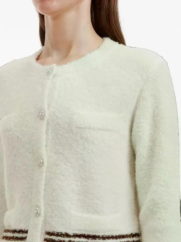B+AB Stripe-trim Button-up Cardigan