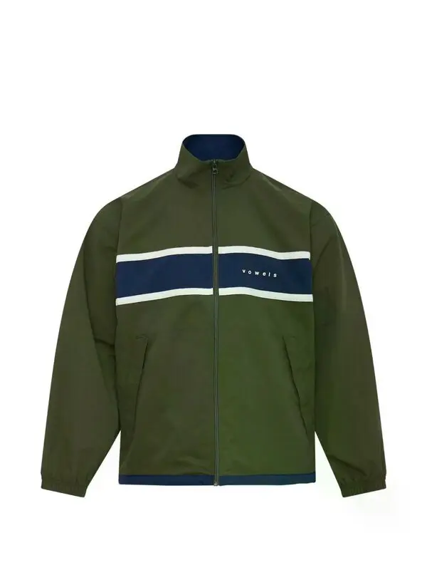 VOWELS Logo-print Striped Jacket