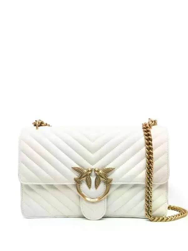 Pinko Medium Shoulder Bag Love Bag One Chevron - White