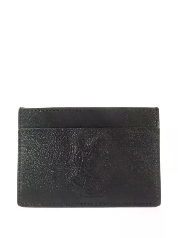 Saint Laurent Embossed Card Case - Black