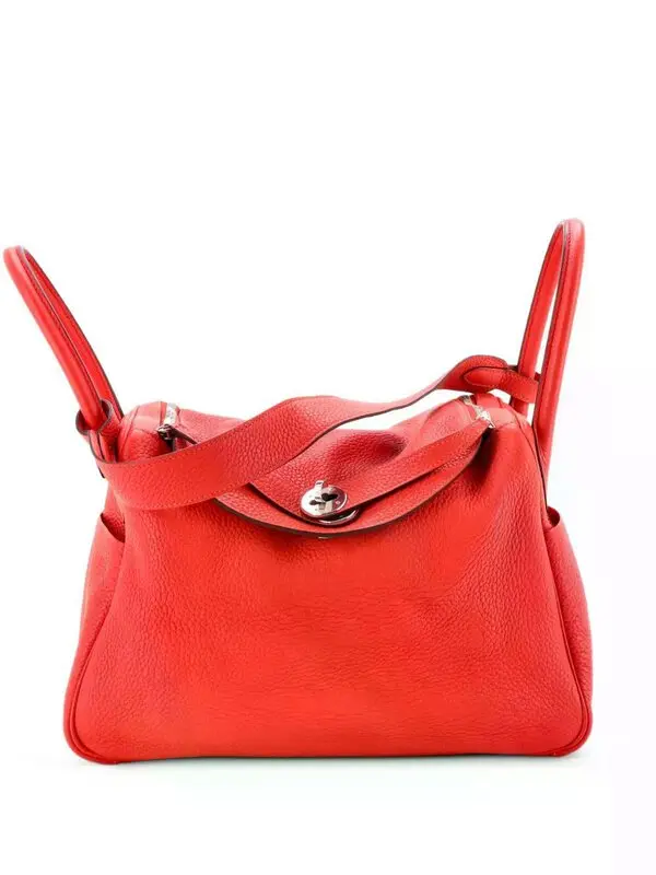 Hermès Lindy Bag Clemence 30 Shoulder Bag - Red