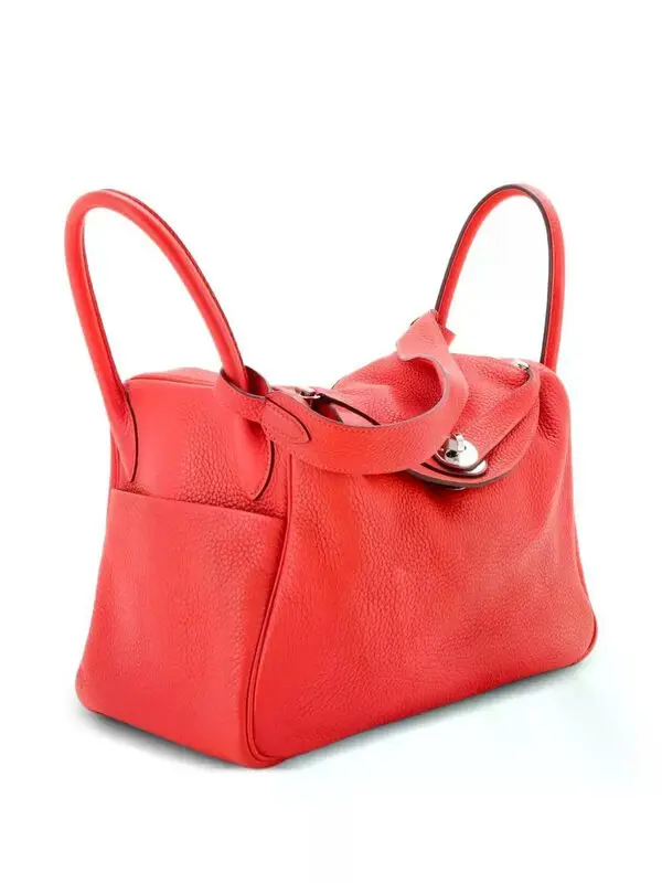 Hermès Lindy Bag Clemence 30 Shoulder Bag - Red