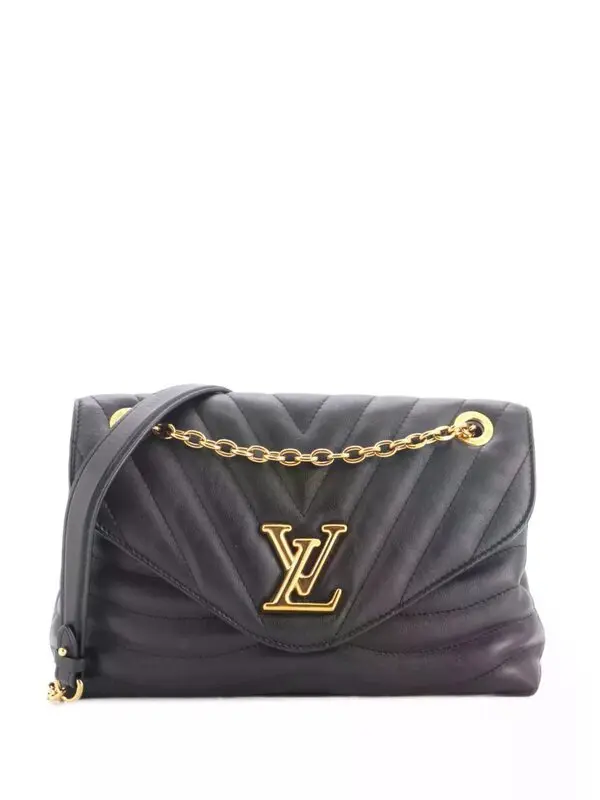 LOUIS VUITTON New Wave Chain Bag Nm Quilted Leather Mm Crossbody Bag - Black