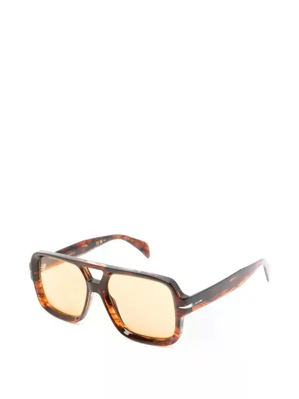 DB EYEWEAR BY DAVID BECKHAM Tortoiseshell-effect Square-frame Sunglasses