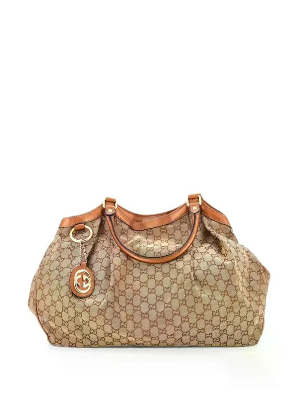 Gucci Sukey Gg Canvas With Leather Large Tote Bag - Metallic