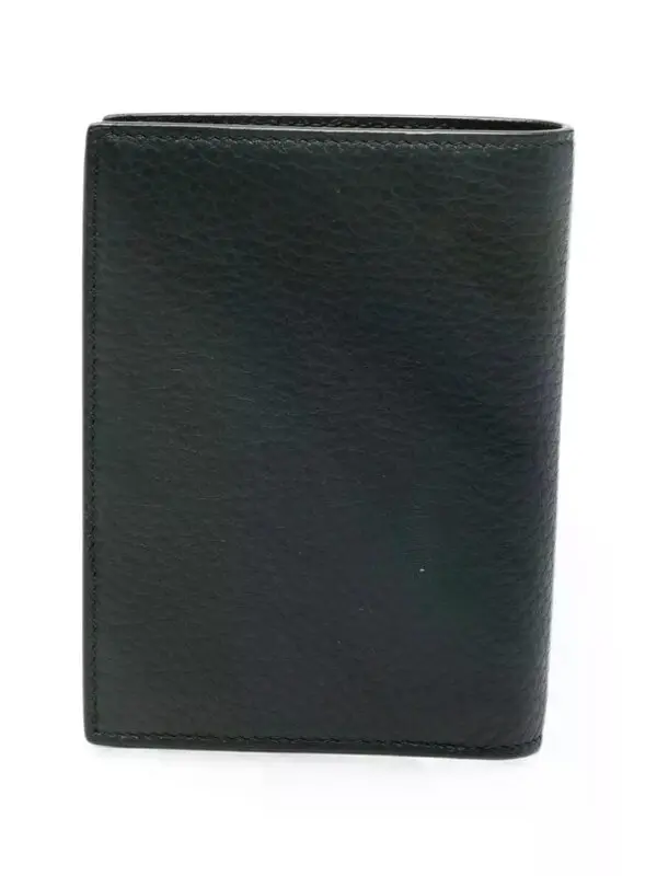 Saint Laurent Tiny Cassandre Credit Card Wallet In Grained Leather