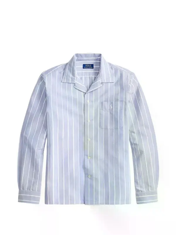 Polo Ralph Lauren Classic-fit Striped Oxford Camp Shirt - Blue