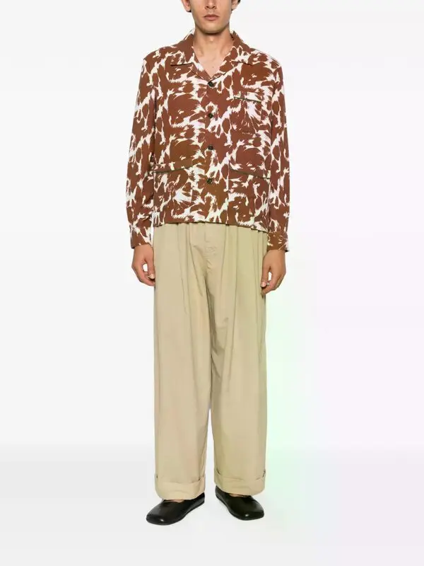 BODE Cow-print Flannel Shirt