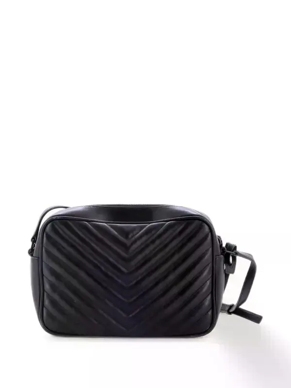 Saint Laurent Lou Camera Bag Matelasse Chevron Leather Small Crossbody Bag - Black