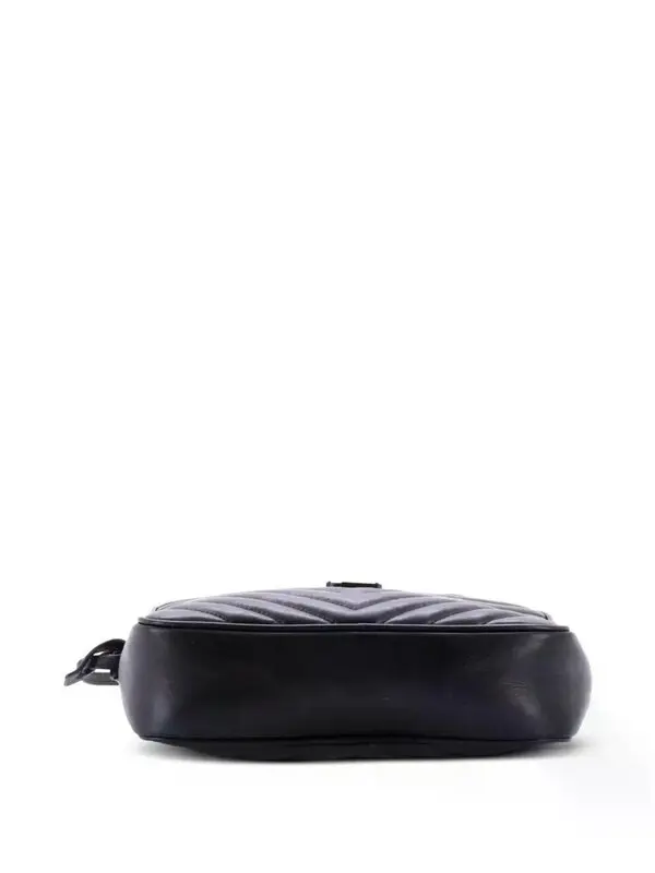 Saint Laurent Lou Camera Bag Matelasse Chevron Leather Small Crossbody Bag - Black