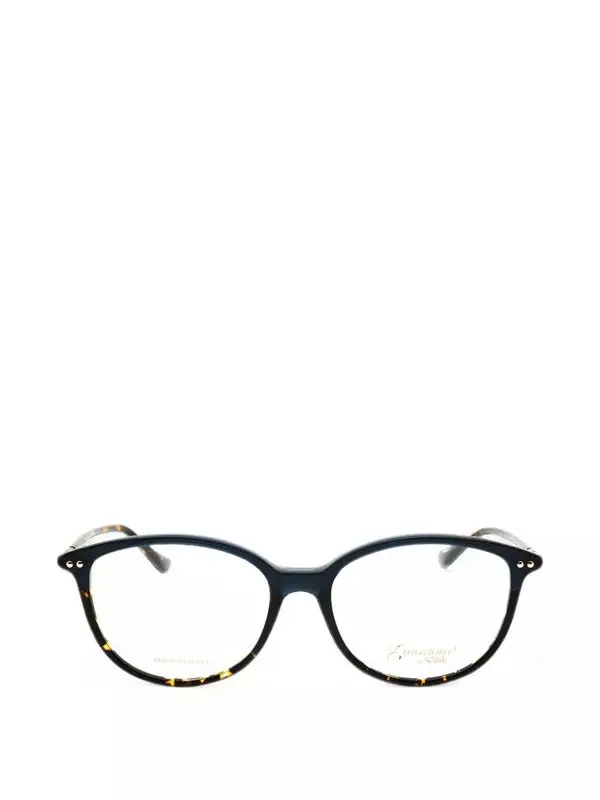 EMOZIONI Tortoiseshell-effect Round-frame Glasses