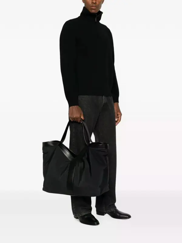 Saint Laurent Leather-trim Tote Bag