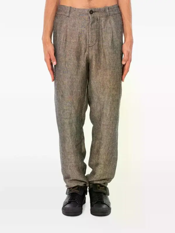 Transit Pleated Fil-à-fil Trousers