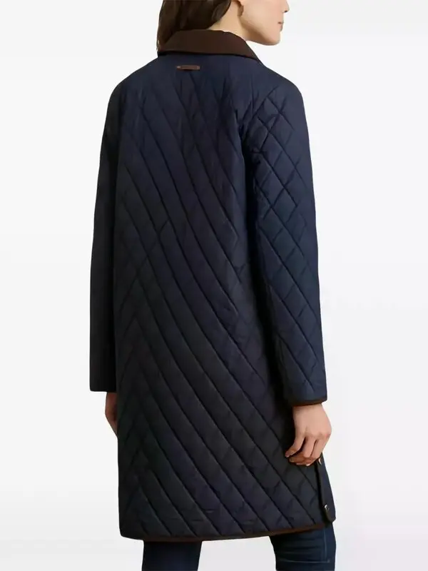 Ralph Lauren Quilted Crest-patch Jacket - Blue