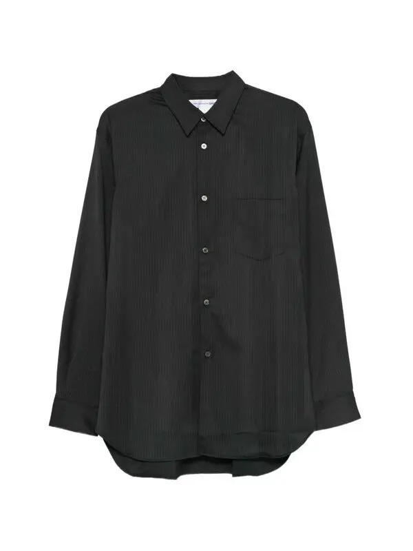 Comme Des Garçons Pinstriped Patch-pocket Shirt