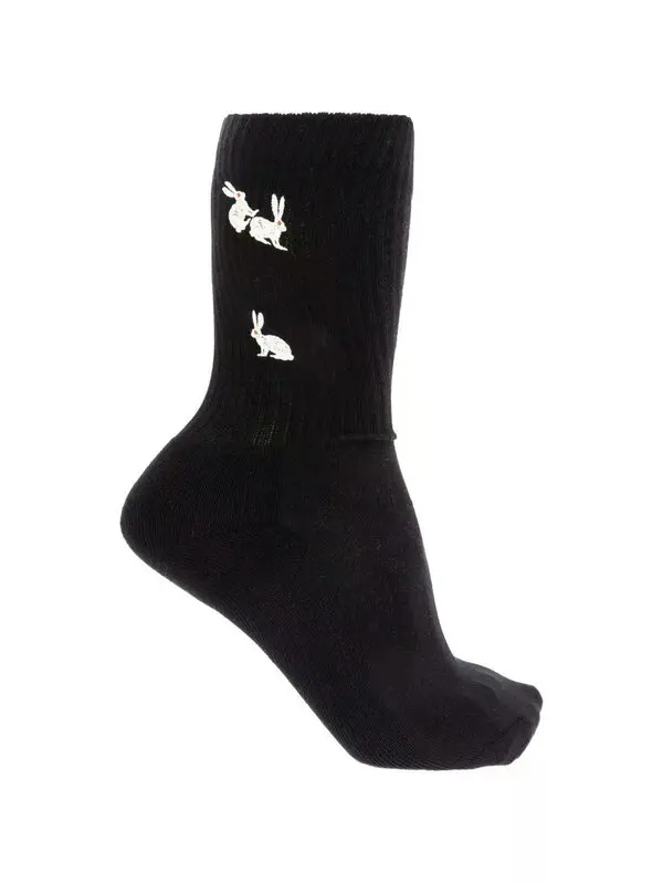 CARNE BOLLENTE Rabbit-embroidered Logo Socks