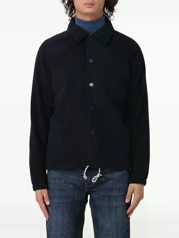 SEBAGO Tender Fleece-texture Raglan-sleeved Shirt Jacket - Blue