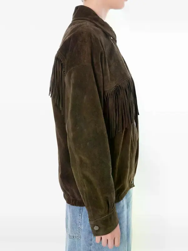 VICOLO Fringed Suede Jacket