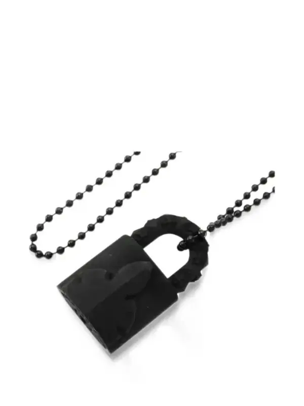 Chrome Hearts Padlock Flerknee Necklace - Black