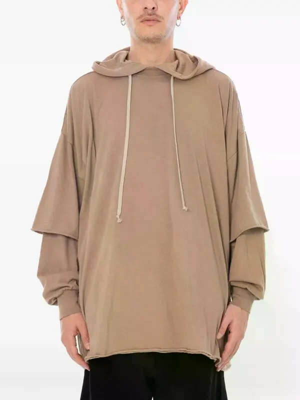 Rick Owens Tommy Hustler Layered Hoodie - Neutrals
