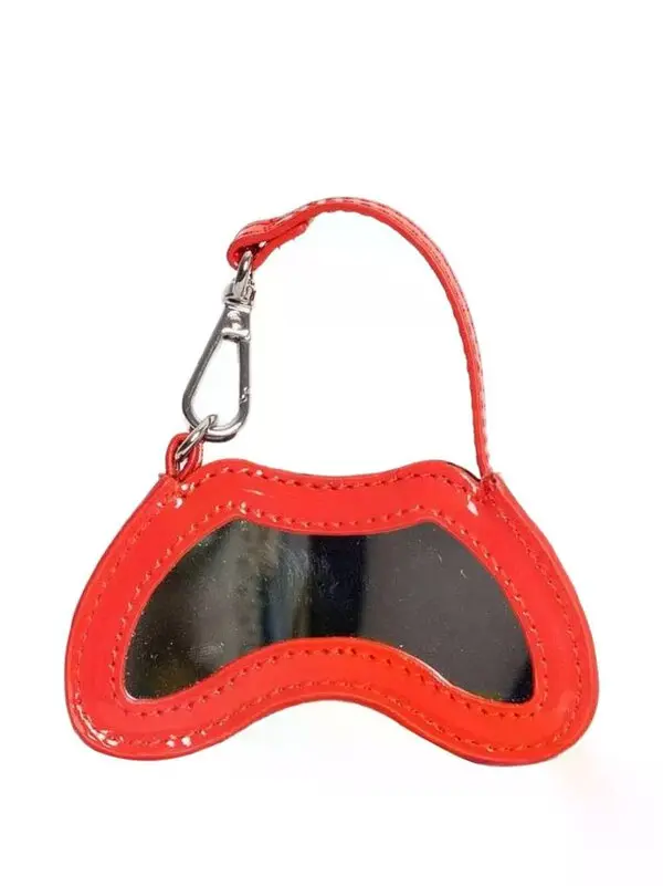 DIESEL® Glossy Bag Charm With Mirror - Red