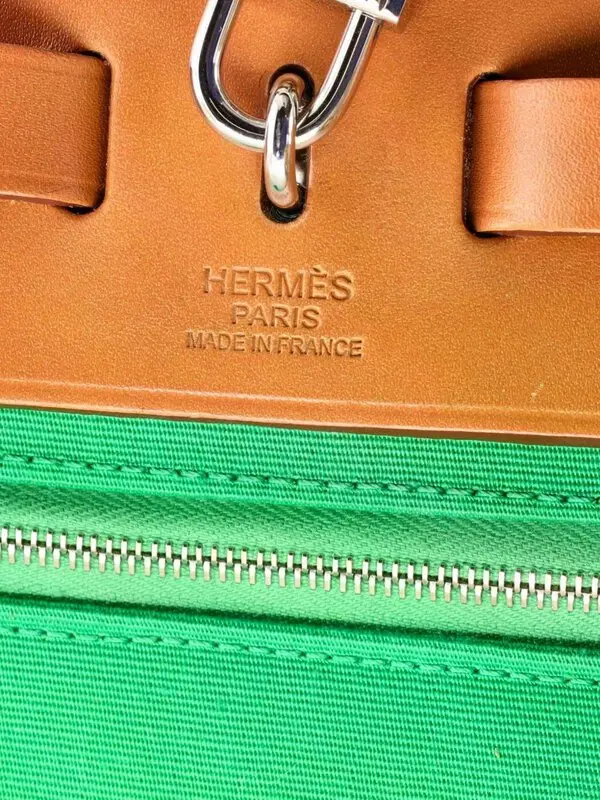 Hermès Herbag Zip Leather And Toile 31 Shoulder Bag - Brown