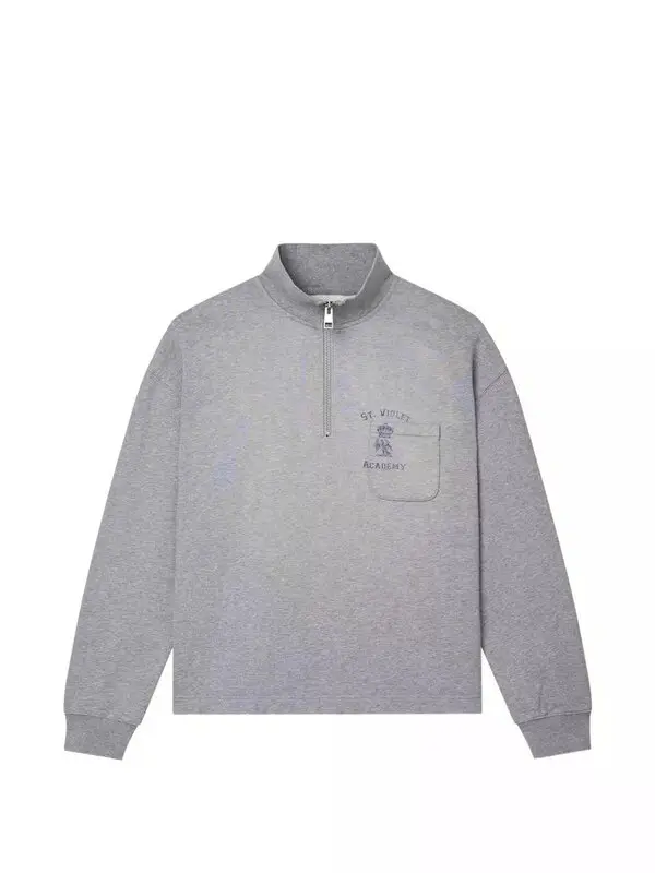 PURPLE BRAND St. Violet Half-zip Chest-pocket Sweatshirt