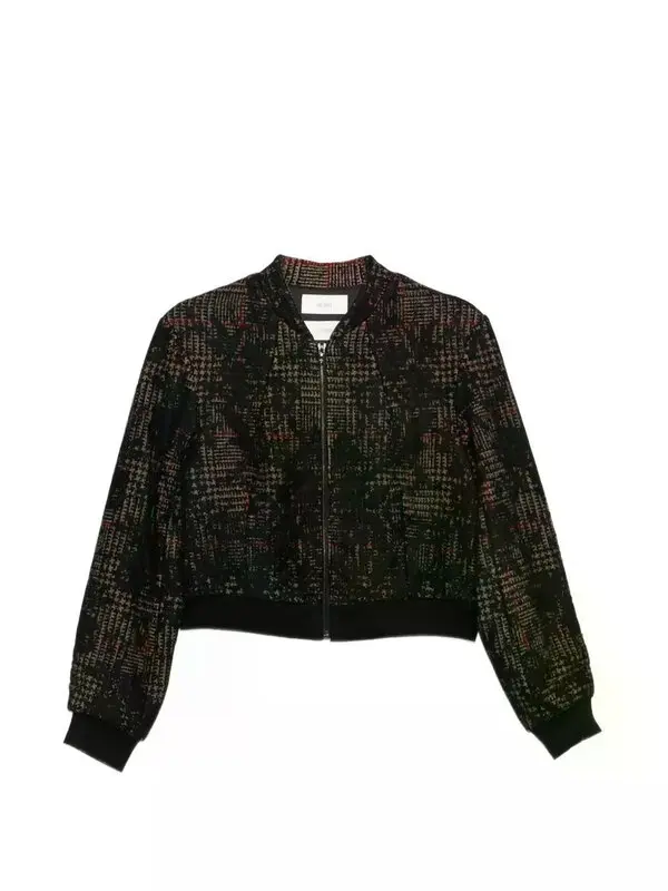 QUETSCHE Prince Of Wales Check Bomber Jacket - Black