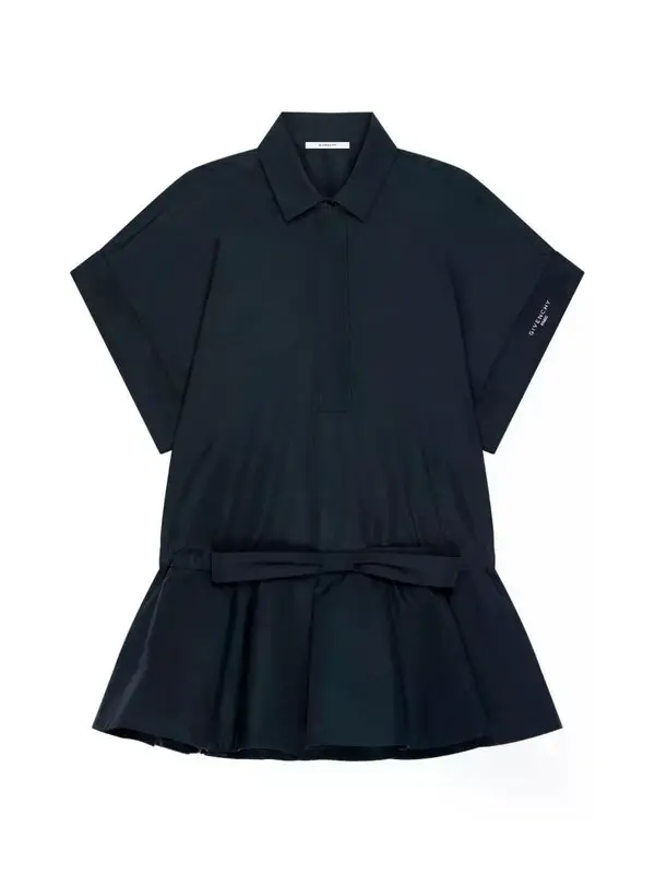 Givenchy Mini Shirt Dress In Poplin With Bow