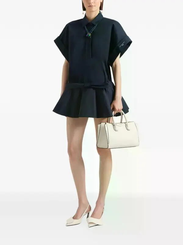 Givenchy Mini Shirt Dress In Poplin With Bow