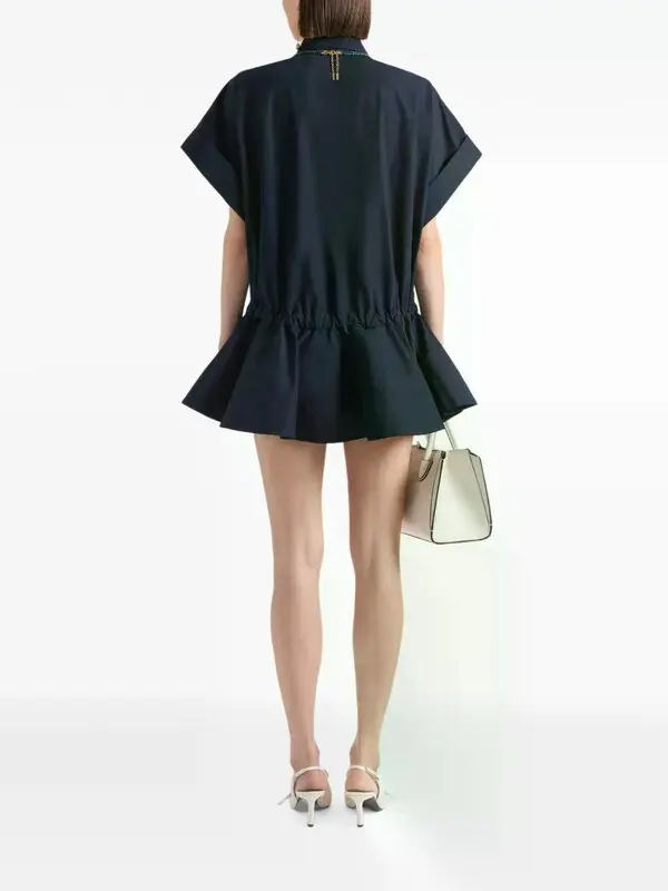 Givenchy Mini Shirt Dress In Poplin With Bow