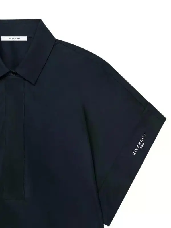 Givenchy Mini Shirt Dress In Poplin With Bow