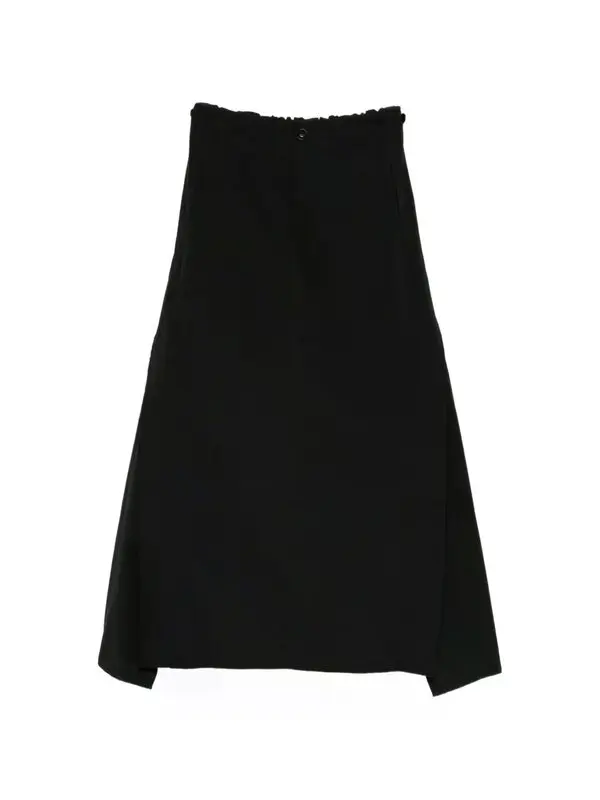 Y’s Paneled Flare Midi Skirt - Black