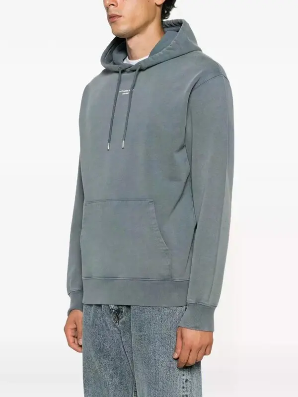 Drole De Monsieur Classic Slogan-print Drawstring Hoodie