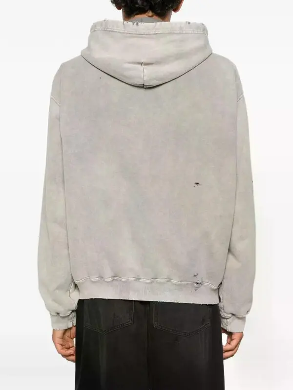 Mihara Yasuhiro Distressed-effect Zip-up Hoodie